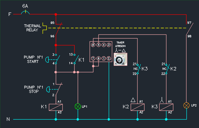 Conectar Control y Fuerza Partida Estrella Triangulo Motor Trifasico